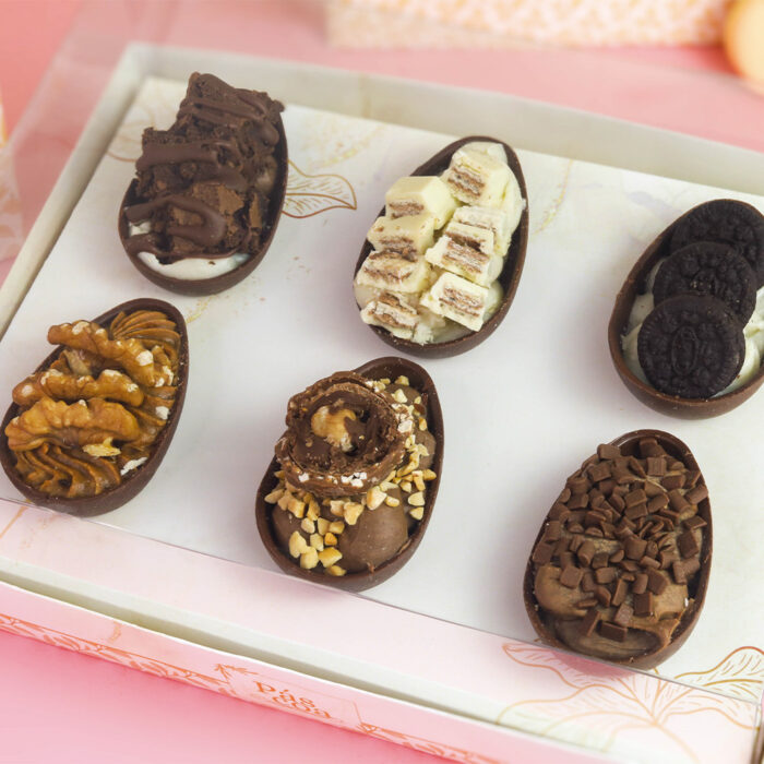 Caixa para Kit Degustação, 6 Ovos de 50g, Tampa 7,5cm, AURORA - 10un ...