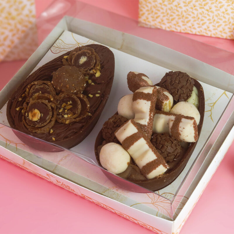 Caixa para 2 Ovos 250gr, AURORA, Tampa 7,5cm - 10un - Azure Embalagens