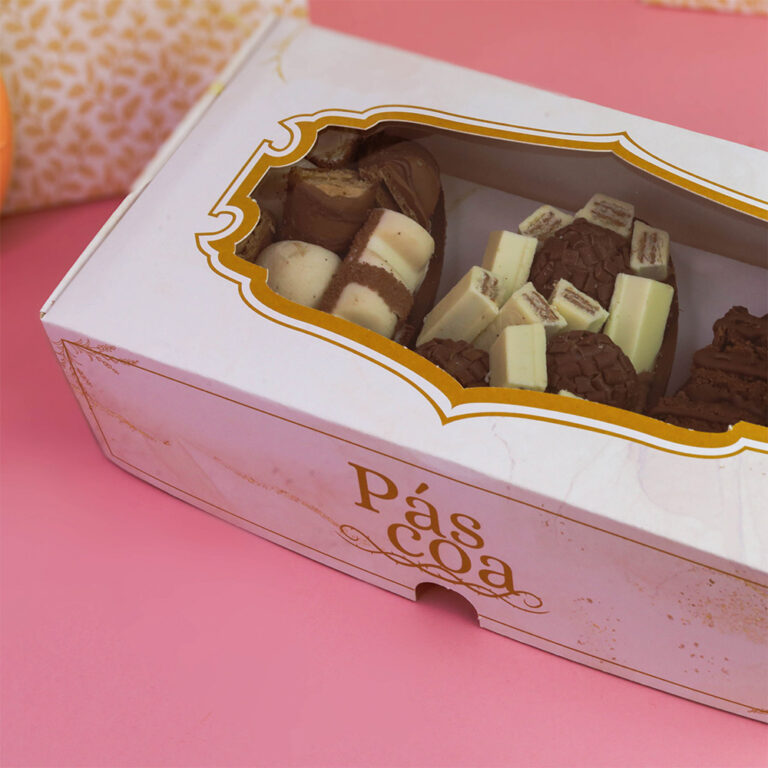 Caixa para 3 Ovos 150gr com visor, AURORA - 10un - Azure Embalagens